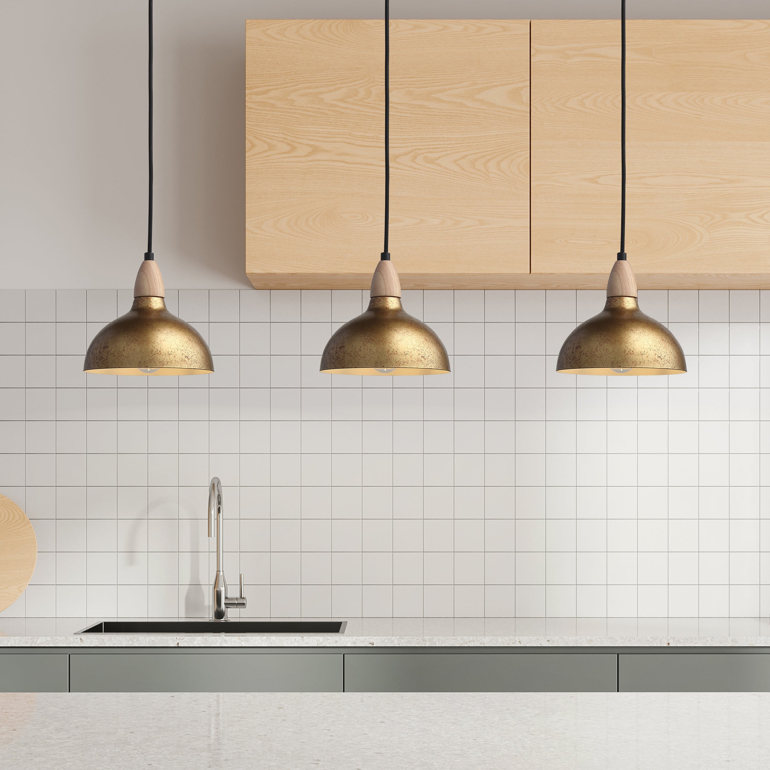 Oak Pendel Ø19 Antik Messing – OutletLamper.dk
