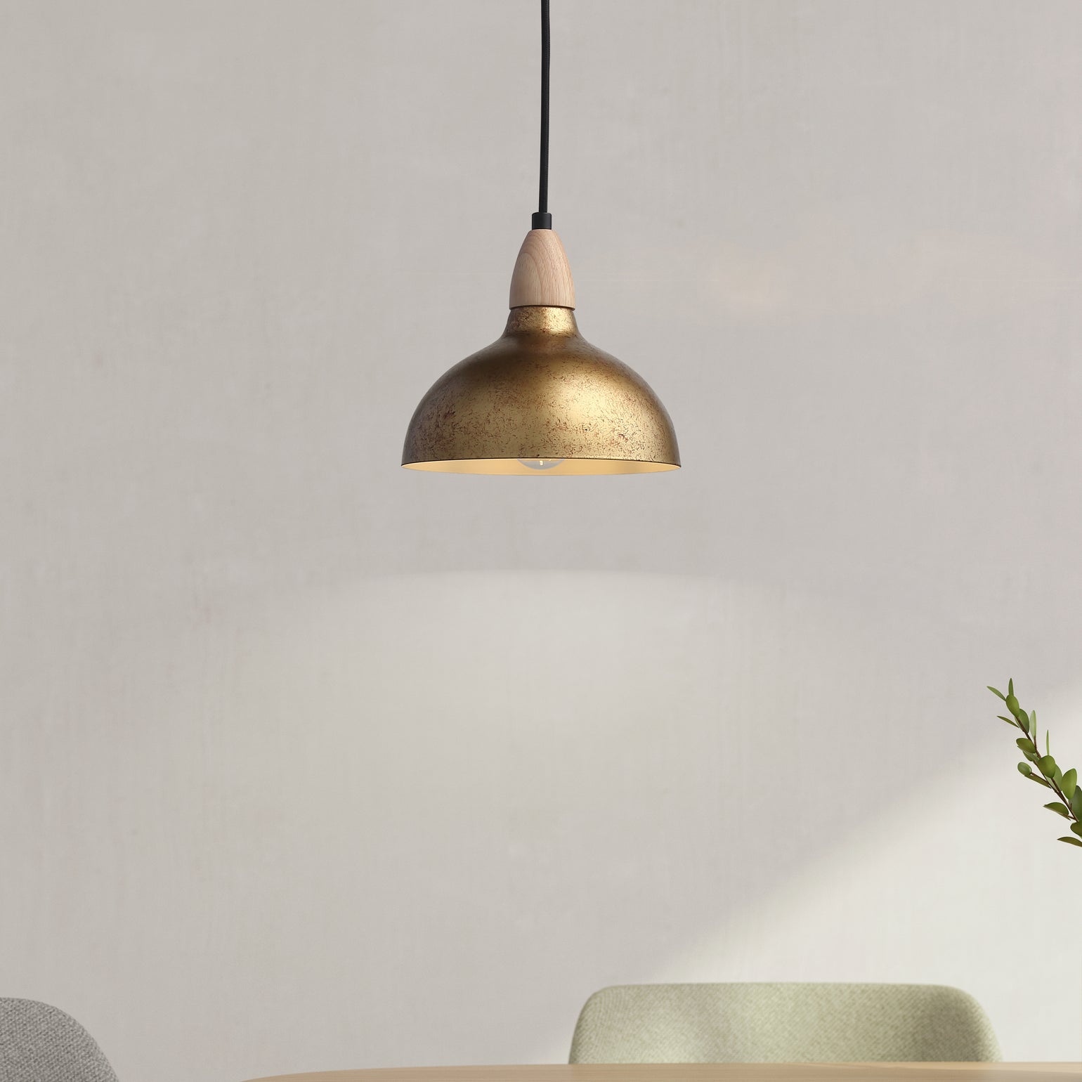 Oak Pendel Ø19 Antik Messing – OutletLamper.dk