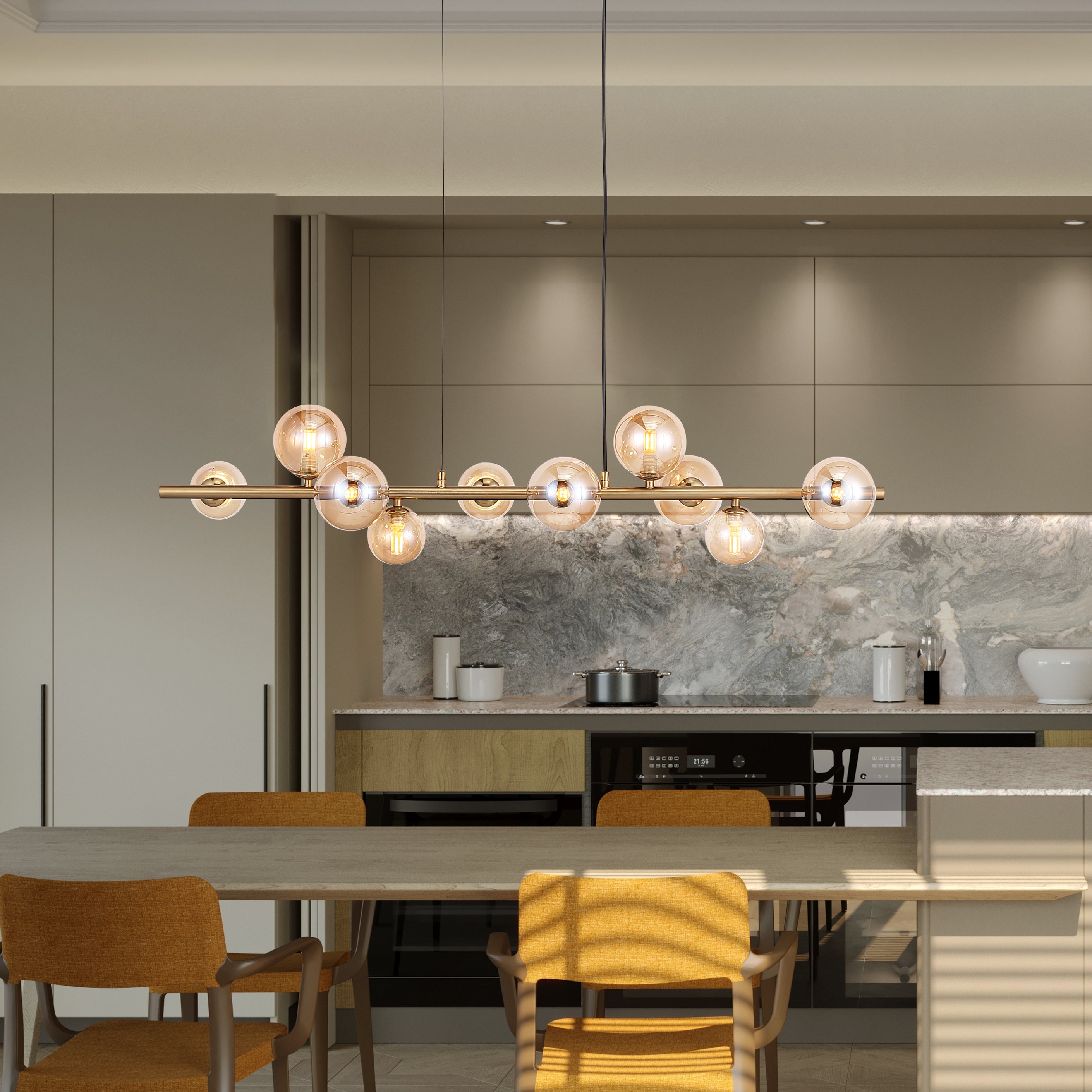 Valencia Langbordspendel Messing/Amber – OutletLamper.dk